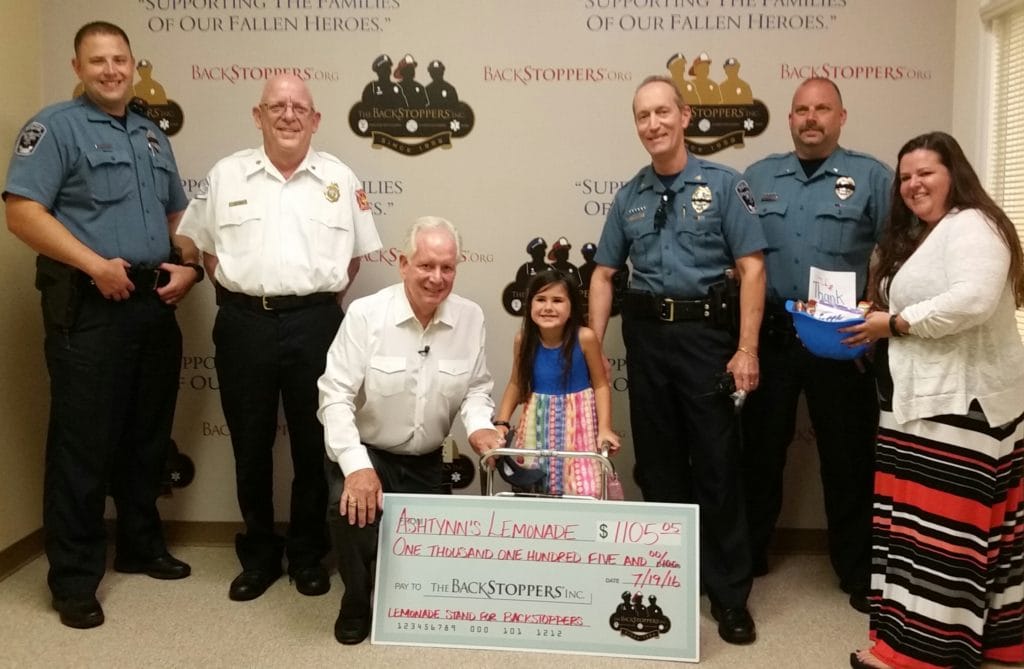 Ashtynn's Lemonade Stand for BackStoppers - The BackStoppers, Inc.